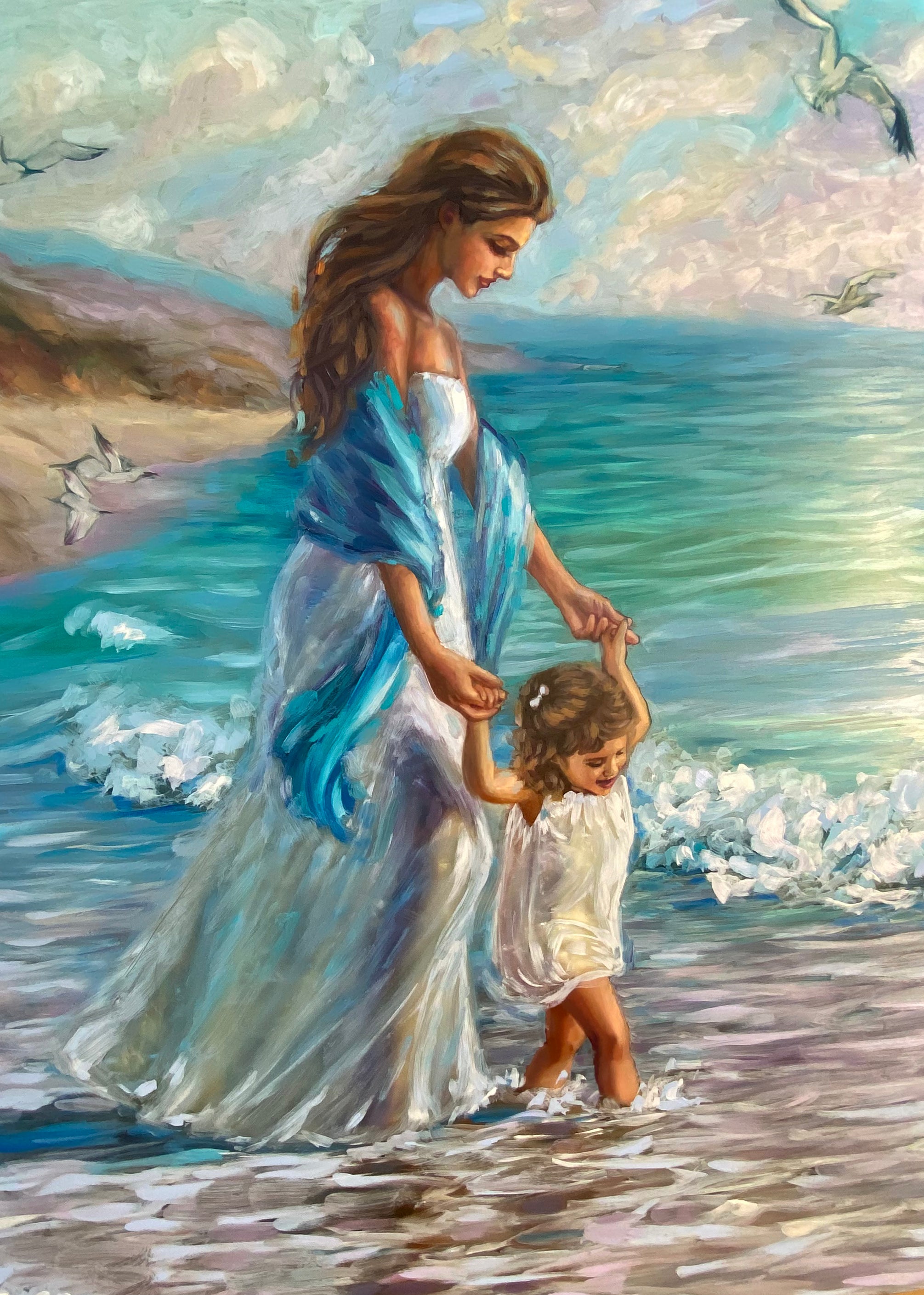 Sea Love Art Zwevend Hart In Water En Rook Van Art & Soul